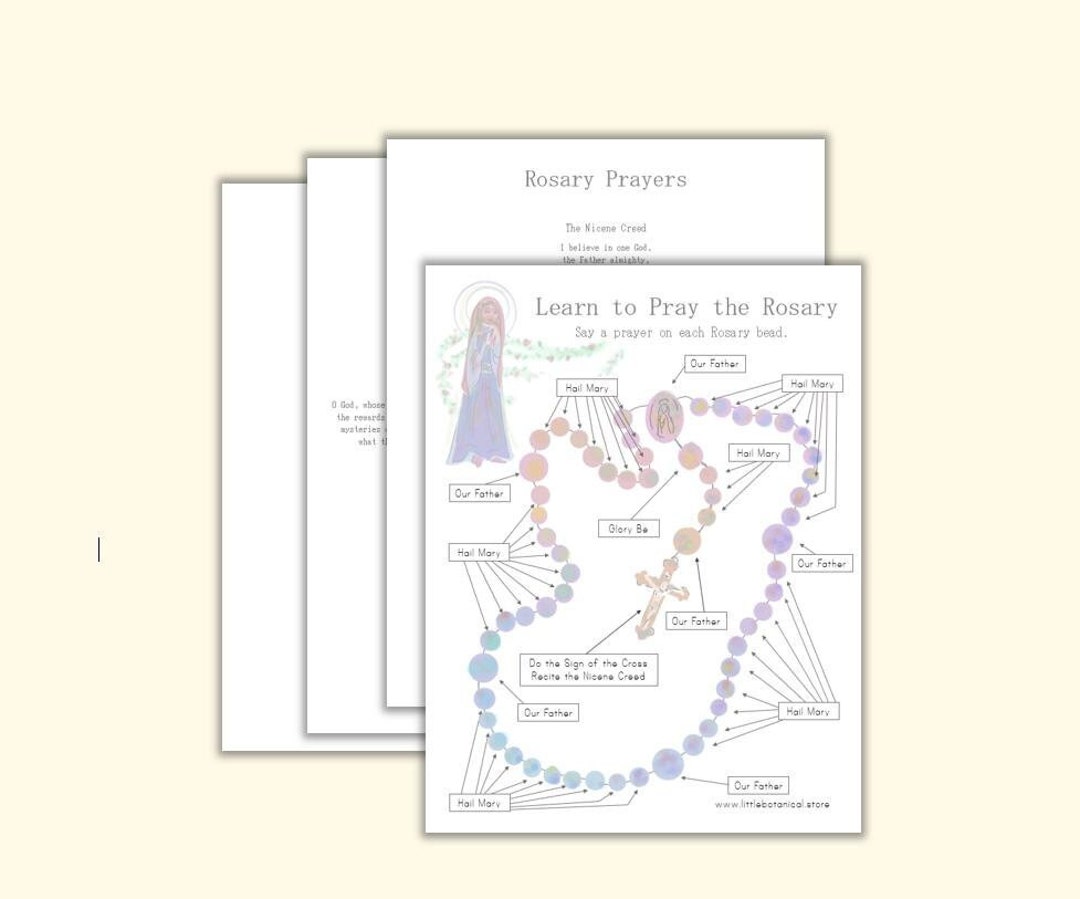 Simple Rosary Guide: Easy-to-follow Instructions (digital Download ...