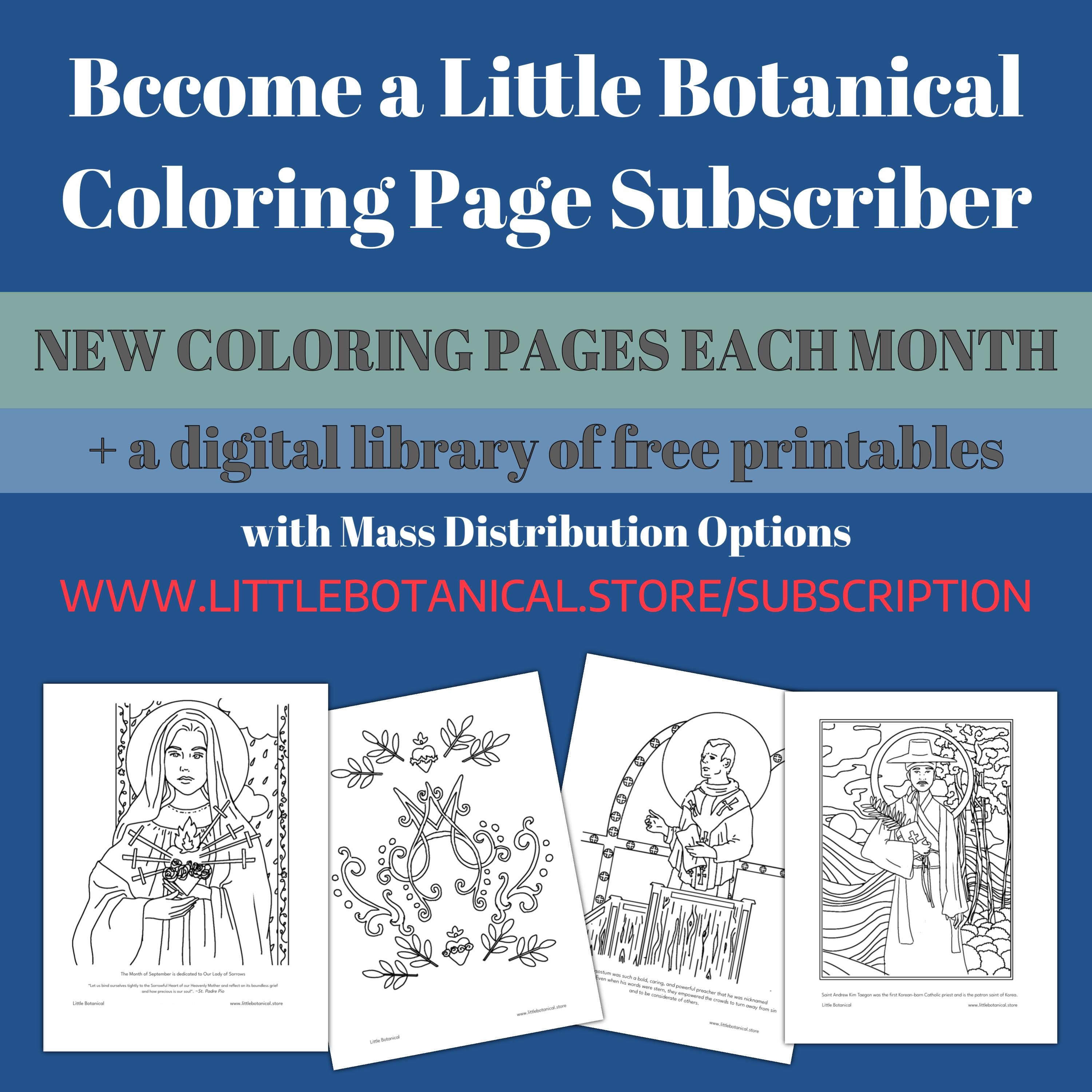 All Saints Day Coloring Page for Catholic Children, Saint Themed ...