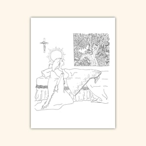 St. Monica Printable Coloring Page, Patron Saint of Mothers, Wives, and ...