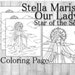Our Lady Star of the Sea Coloring Page for Children & Adults Catholic ...