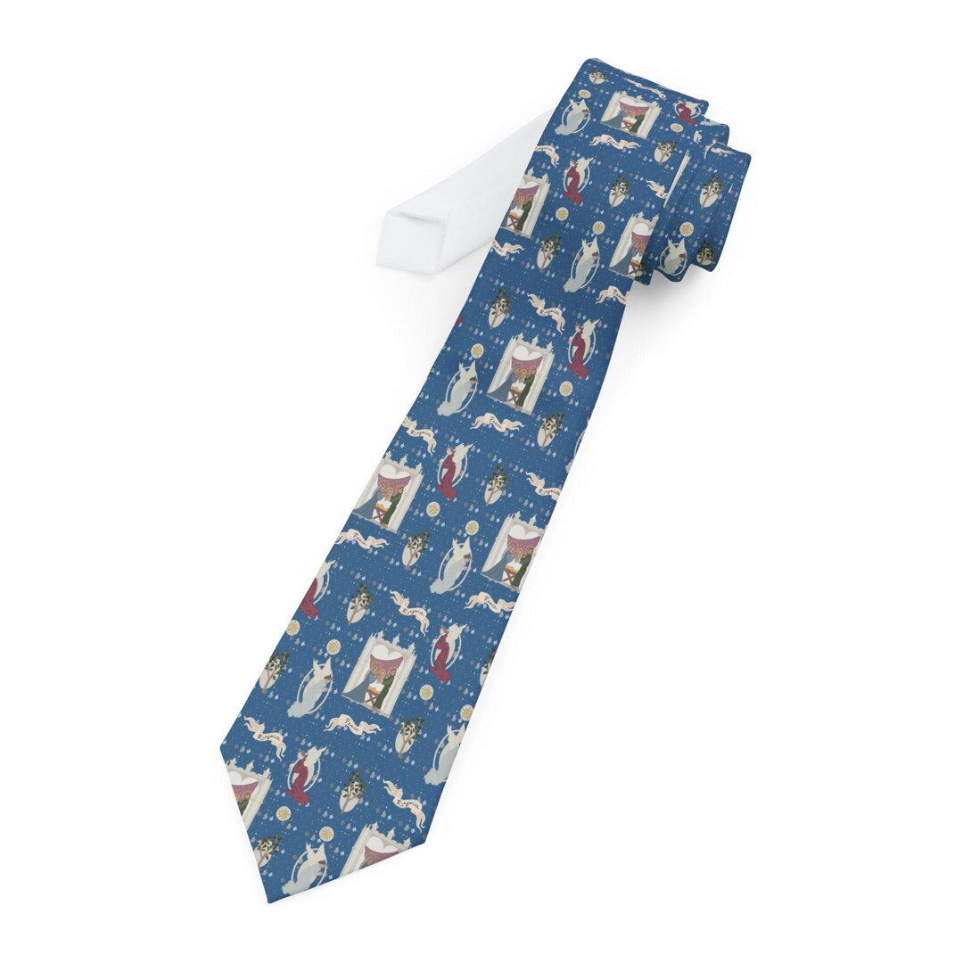 Religious Nativity Scene Necktie in Medieval Style Illustration by ...