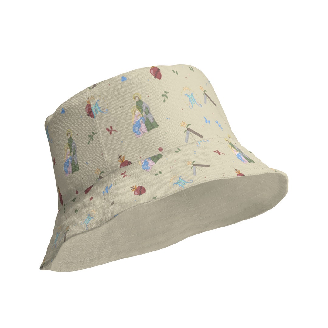 Holy Family Bucket Hat Featuring the Sacred Heart, St. Joseph's Symbols ...