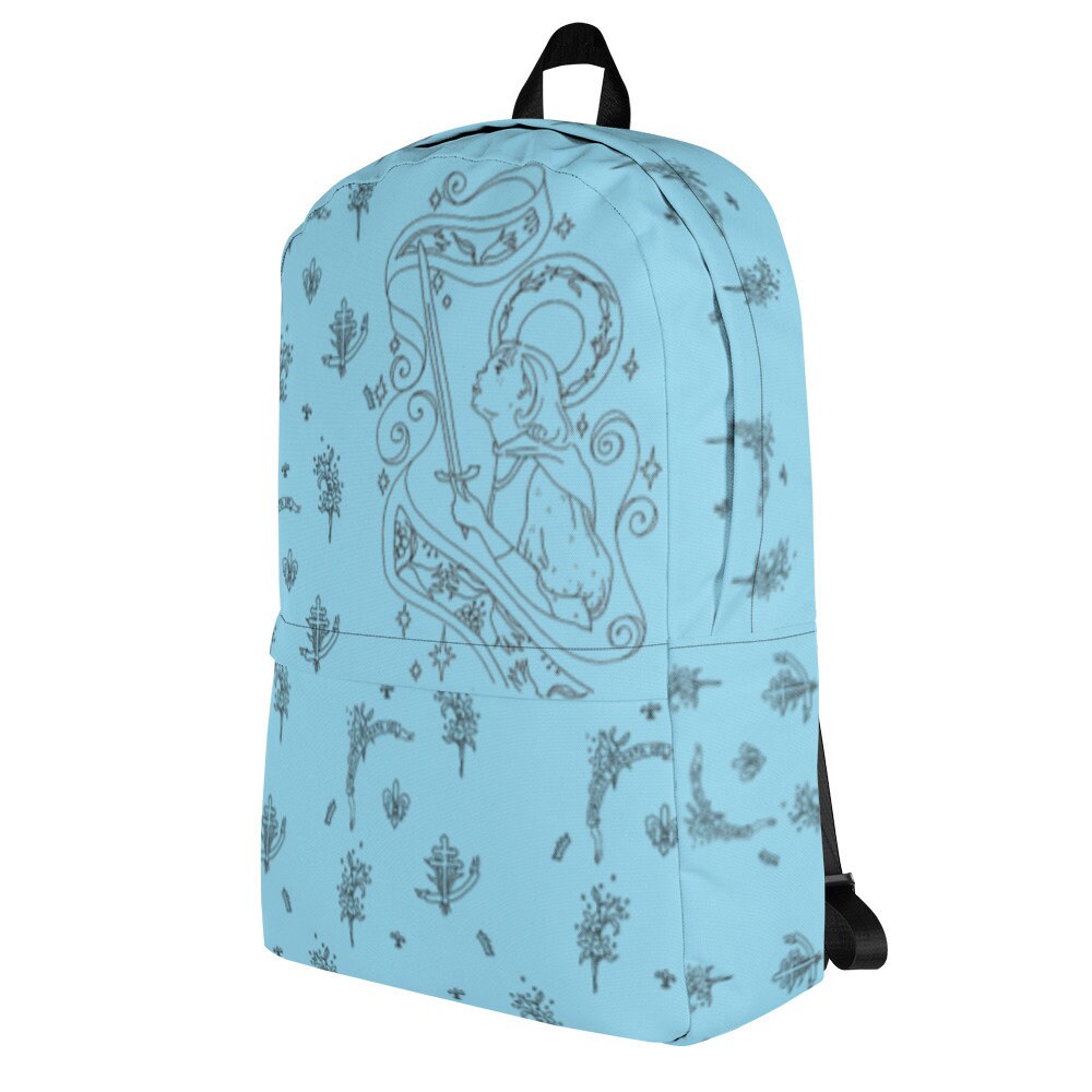 Saint Joan of Arc Hand-drawn Backpack With Traditional Motifs - Etsy