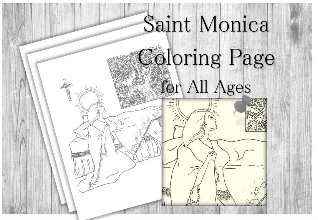 St. Monica Printable Coloring Page, Patron Saint of Mothers, Wives, and ...