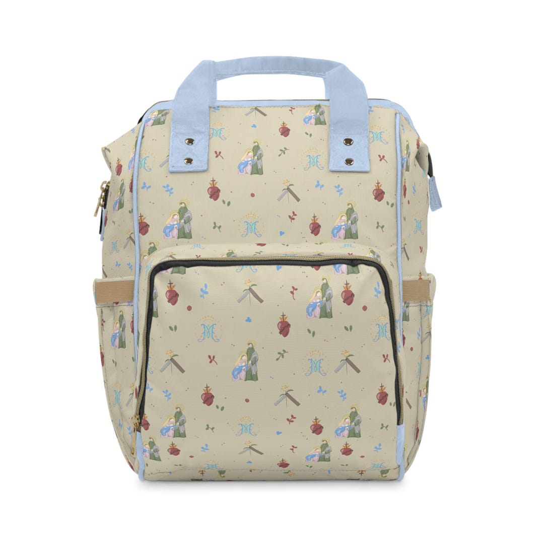 Holy Family Patterned Diaper Backpack With Sacred Heart, Carpenter's ...