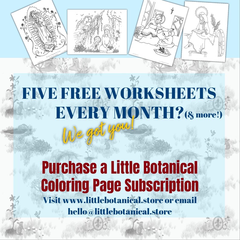 Our Lady Star of the Sea Coloring Page for Children & Adults Catholic ...