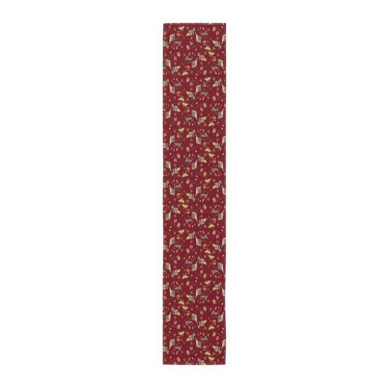 Catholic Feast of St. Nicholas Table Runner in Burgundy, Advent ...