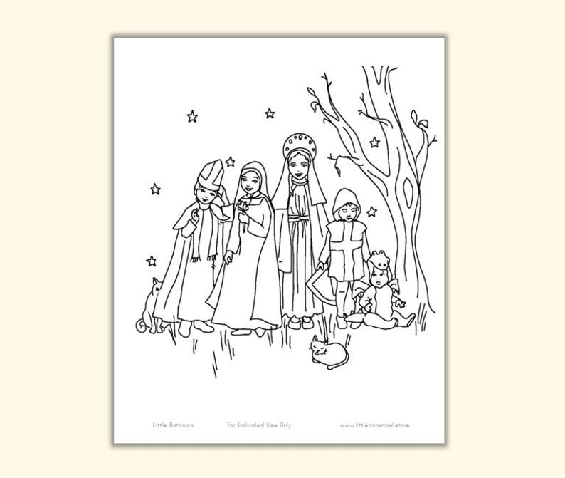 All Saints Day Coloring Page for Catholic Children, Saint Themed ...