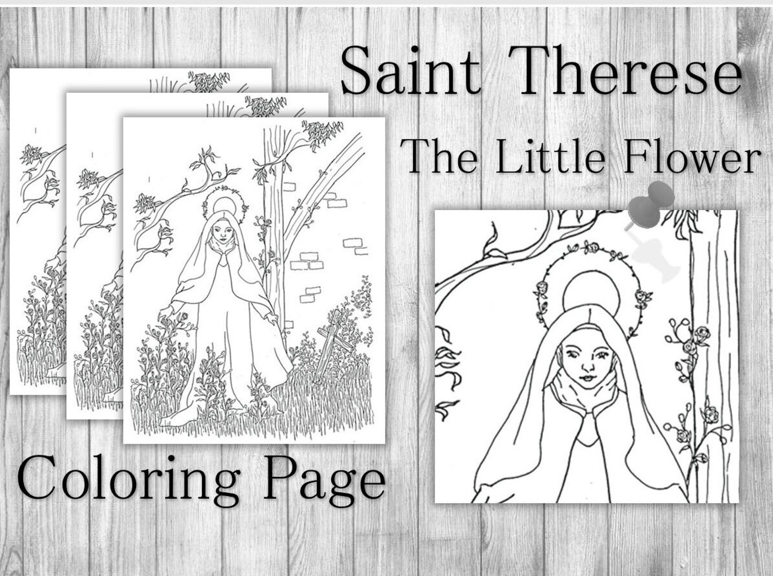 St. Therese of Lisieux Printable Coloring Page, the "little Flower ...