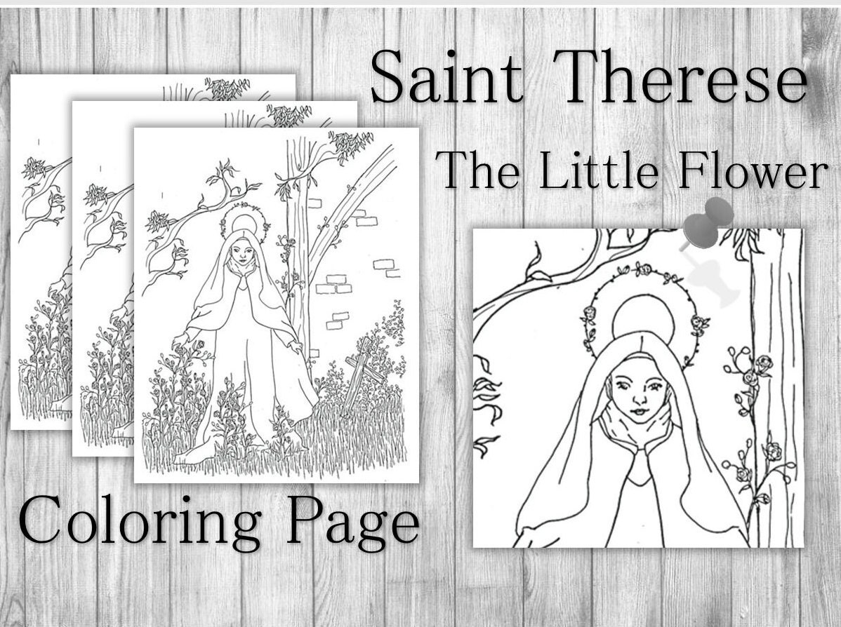 St. Therese of Lisieux Printable Coloring Page, the "little Flower ...