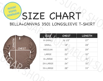 Anvil 980 Size Chart Anvil Size Chart Unisex Lightweight - Etsy