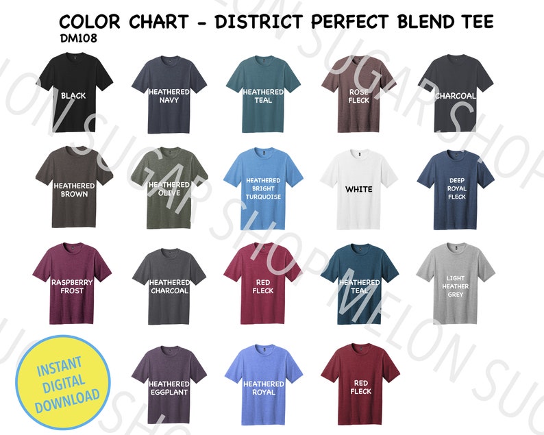 District DM108 Color Chart | Every Color Digital File | District Color ...