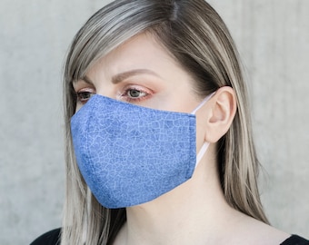 Blue Face Mask | Scrubs Blue Cloth Face Mask | Blue Face Shield ...