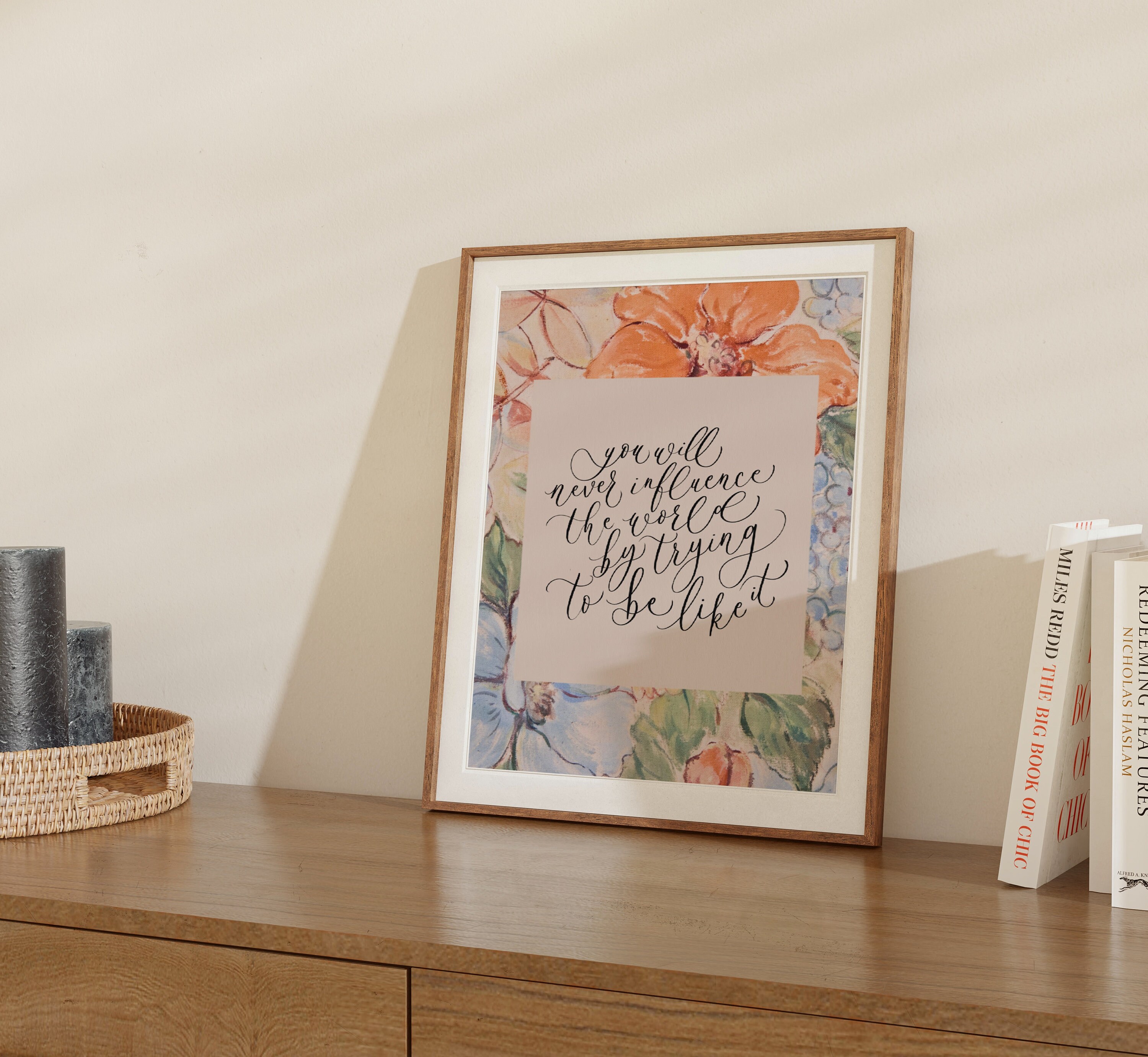 Floral Calligraphy Art Print, Digital Prints Wall Art, Calligraphy Art ...