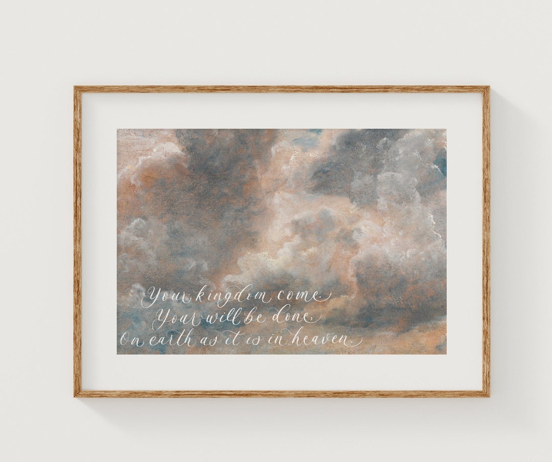 The Lord's Prayer, Bible Verse Art, Christian Wall Art, Nature Wall Art ...