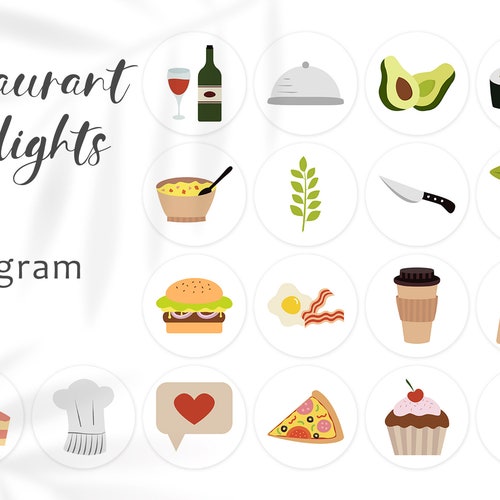 Restaurant Highlight Covers Food Icons Hghlight Icons - Etsy