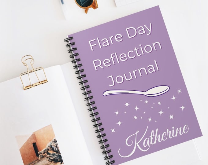 Flare Day Reflection Journal: Lavender Spiral Notebook for Chronic ...