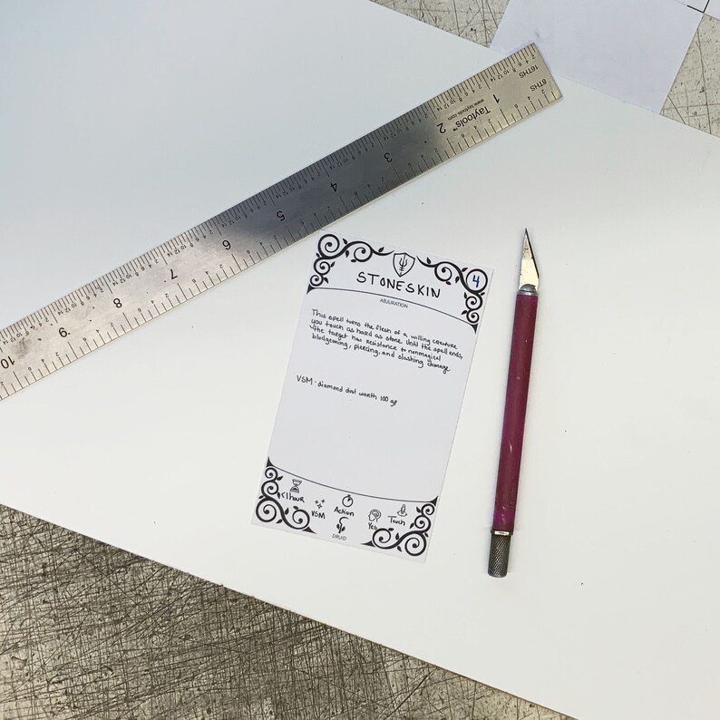 Custom Spellbook Card Templates for D&D - Etsy