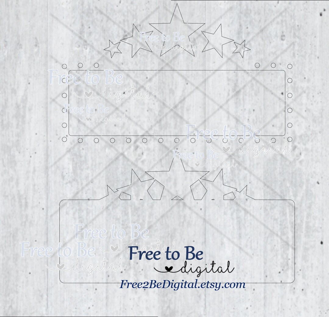 Star Name Sign Cut File SVG for Glowforge Laser Cutters - Etsy