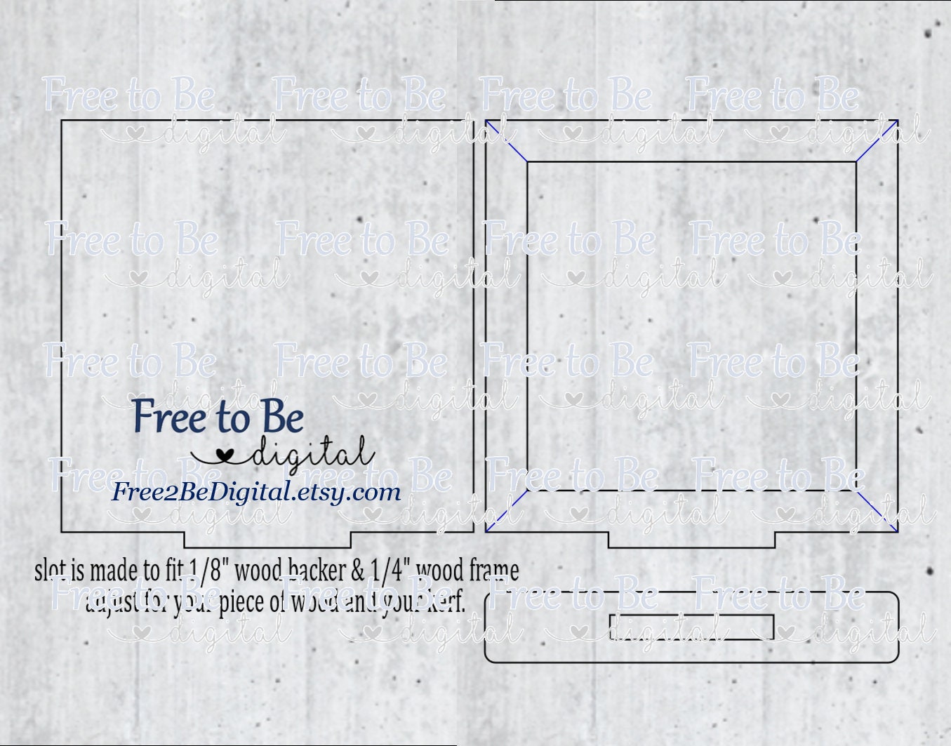 Tile Frame Stand Cut File SVG for Glowforge - Etsy