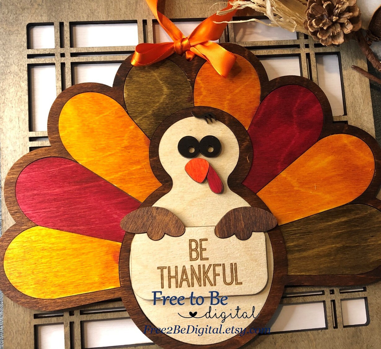 Turkey Mosaic Cut File SVG Glowforge Thanksgiving Turkey | Etsy