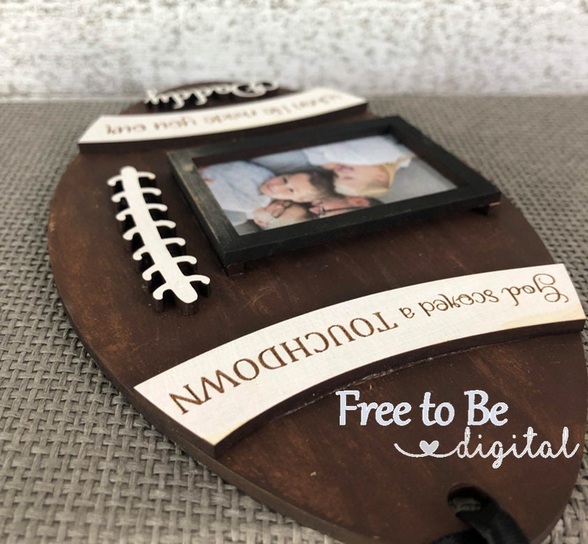 Football Fathers Day Cut File SVG for Glowforge Laser Cutters | Etsy