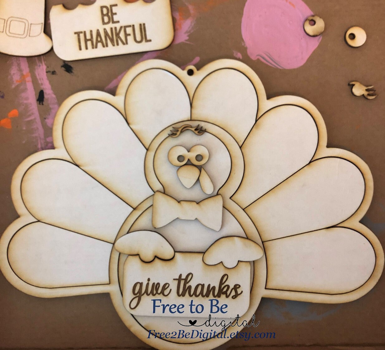 Turkey Mosaic Cut File SVG Glowforge Thanksgiving Turkey - Etsy