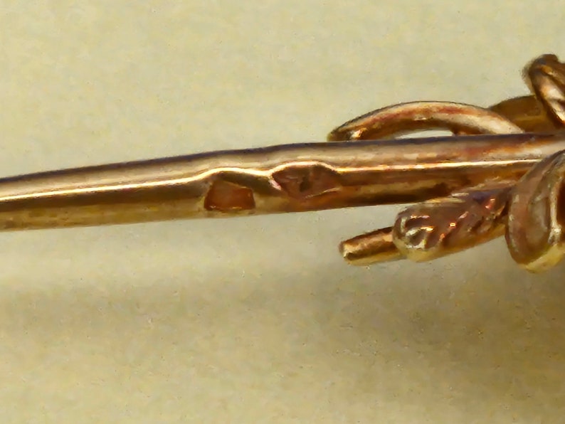 Pin Brooch 18k Gold France Diamonds Leaf J.e.caldwell Hallmarks - Etsy