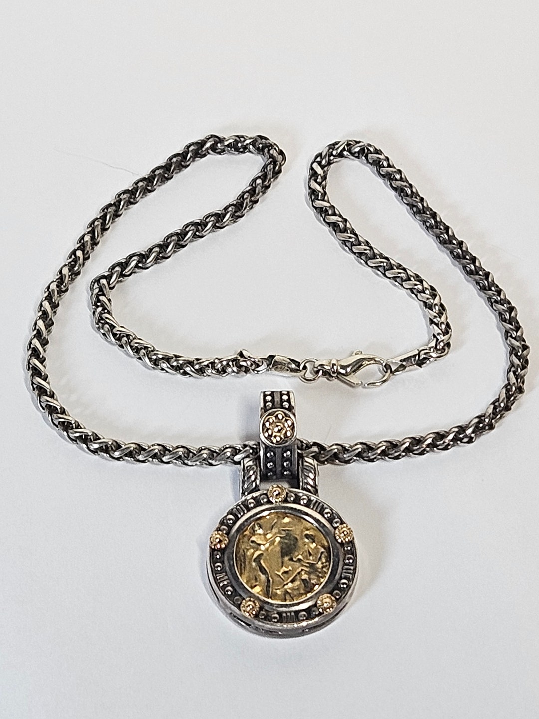 Tagliamonte Cameo Necklace &pendant Italy 14K and 925 18 In - Etsy