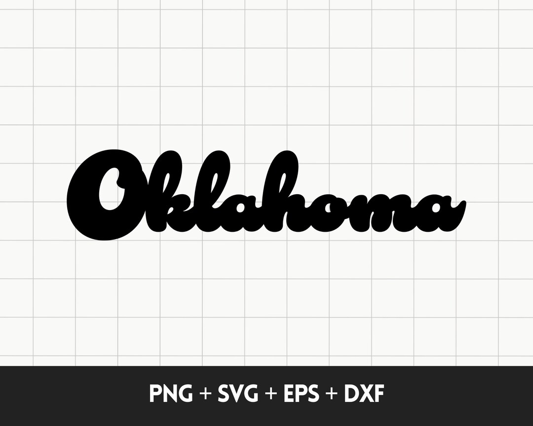 Oklahoma SVG PNG Commercial Use Text Clip Art Print File - Etsy