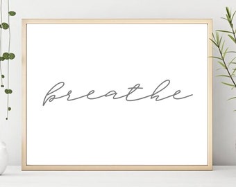 Breathe in Breathe Out Wall Art Print 8x10 - Etsy