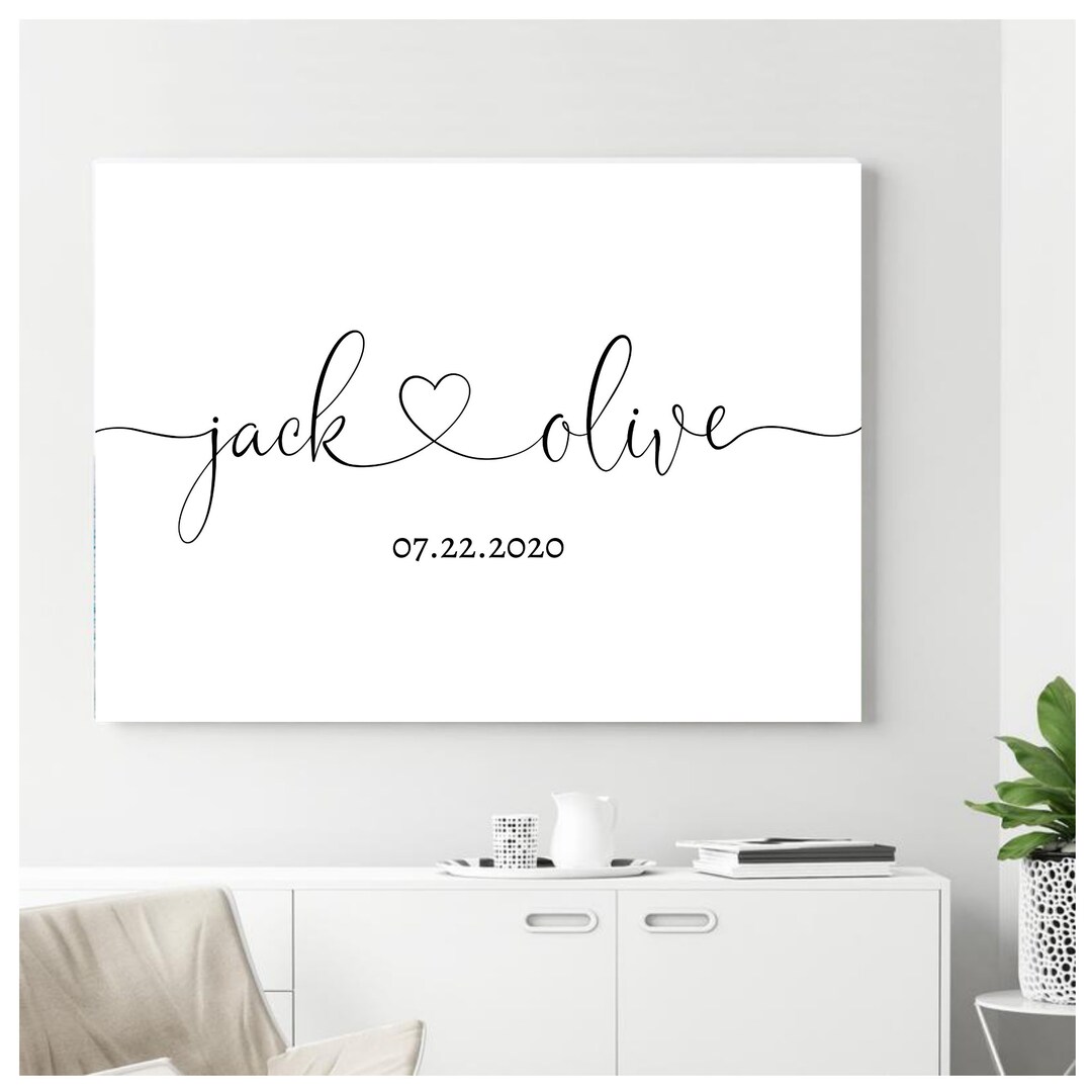 Personalized Couple Name Art, Couple Names Printable Art, Custom Print ...
