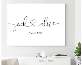 Personalized Couple Name Art, Couple Names Printable Art, Custom Print ...