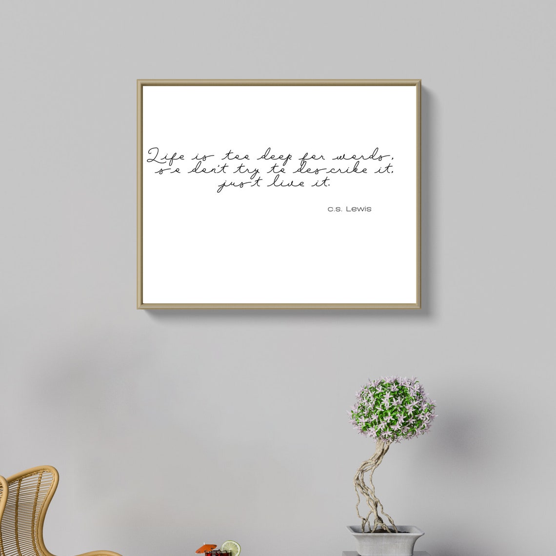 Life is Too Deep for Words... Printable Modern Decor C.S. - Etsy