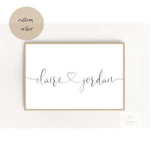 Personalized Couple Name Art, Couple Names Printable Art, Custom Print ...