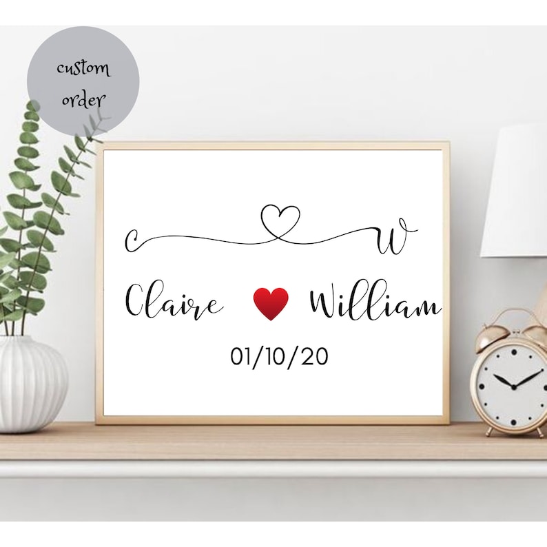 Personalized Couple Name Art, Couple Names Printable Art, Custom Print ...