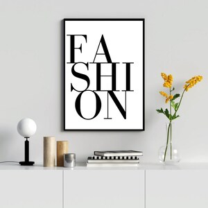 Fashion Printable, Living Room Wall Art, High Fashion Print Digital ...
