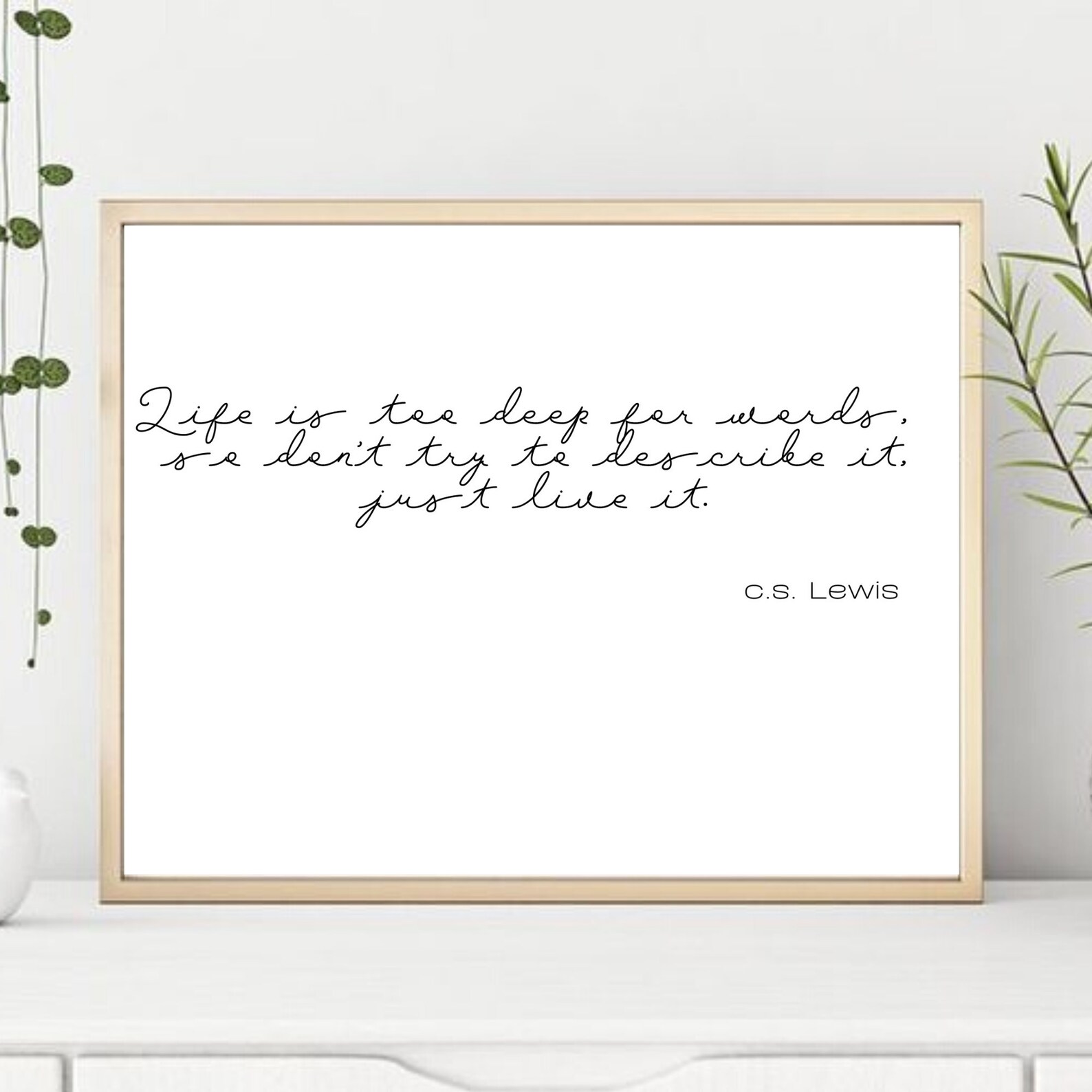 Life is Too Deep for Words... Printable Modern Decor C.S. - Etsy