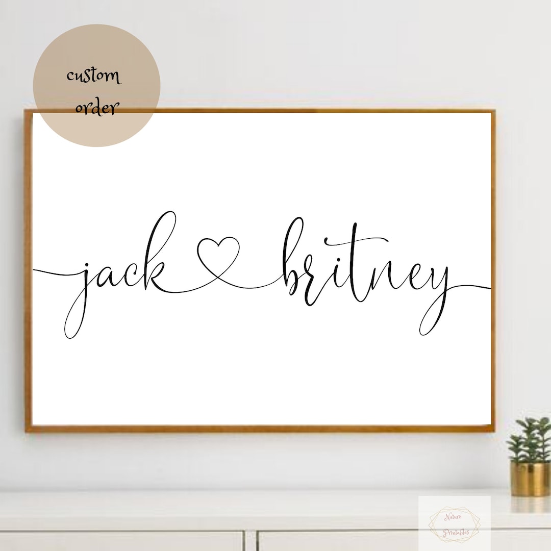 Personalized Couple Name Art, Couple Names Printable Art, Custom Print ...
