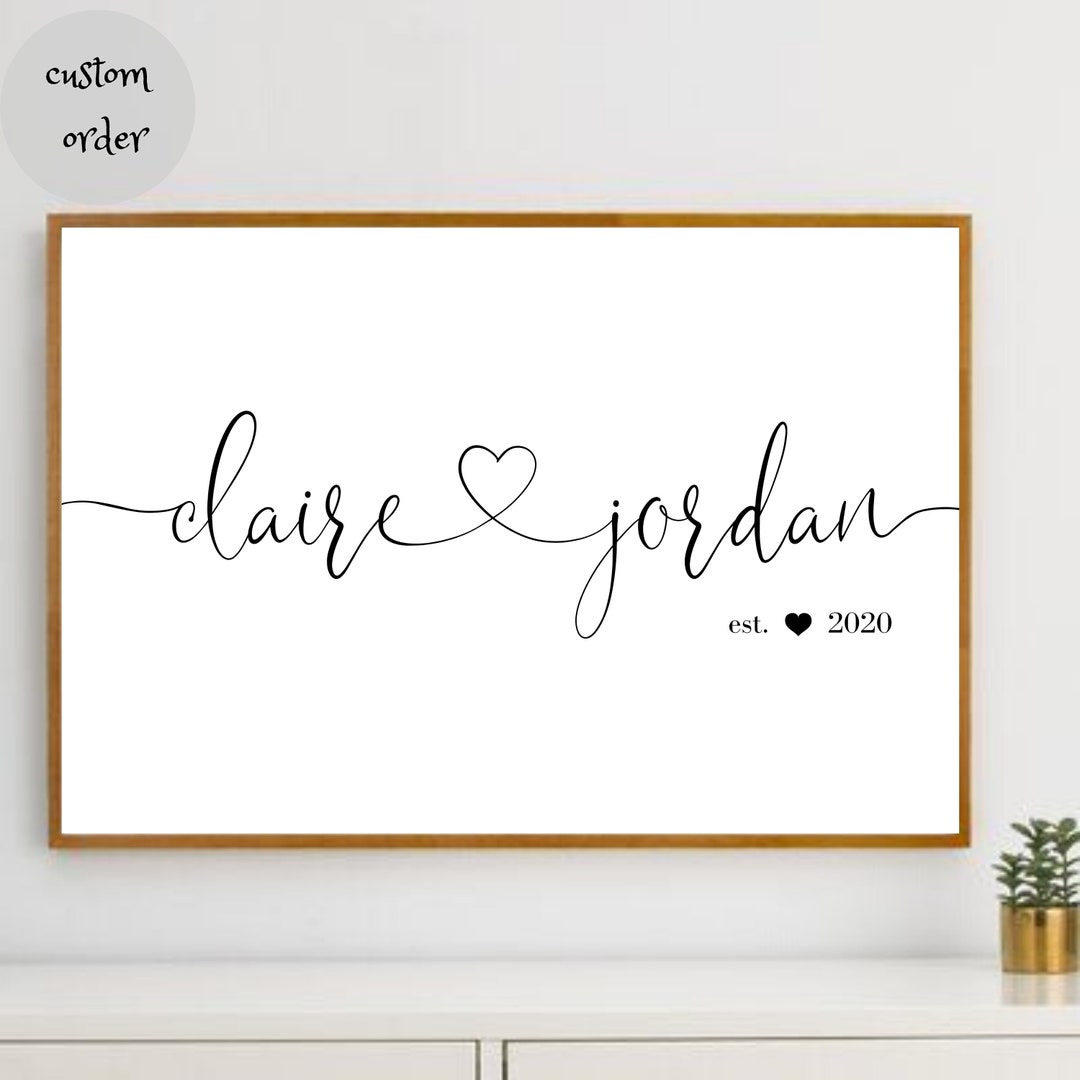 Personalized Couple Name Art, Couple Names Printable Art, Custom Print ...