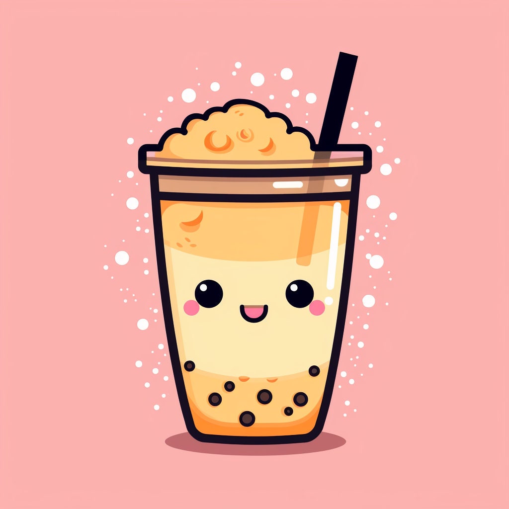 Kawaii Cute Bubble Tea and Drinks Clip Art Pictures - Etsy