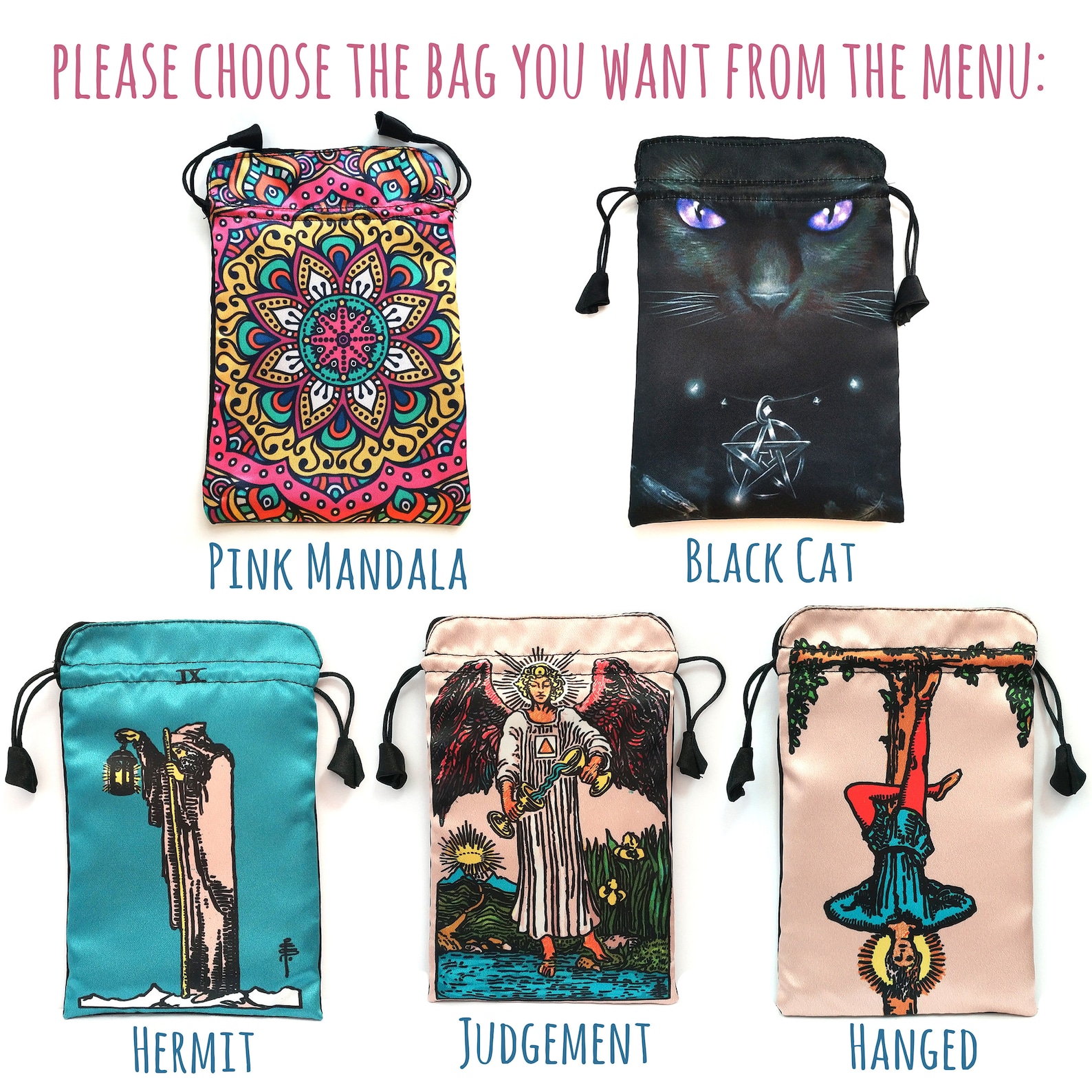 Satin Tarot Bag Pouch for Oracle Cards Perfect also for | Etsy