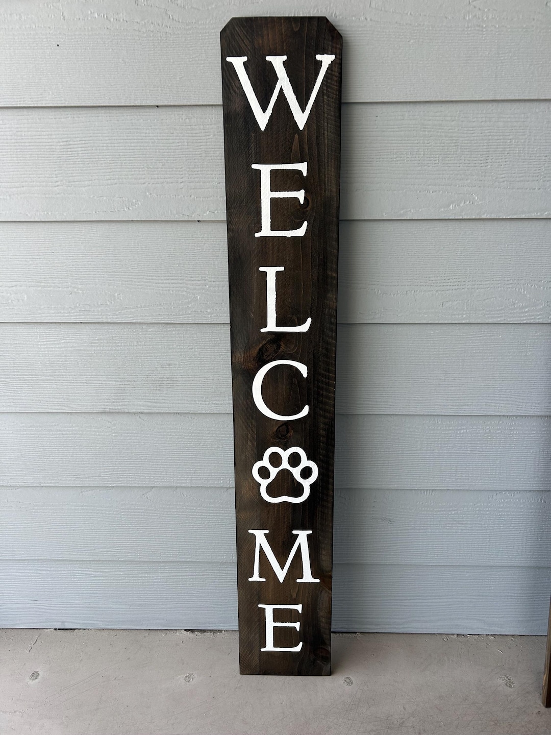Welcome Paw Print Leaning Porch Sign 48 Inches Tall. - Etsy