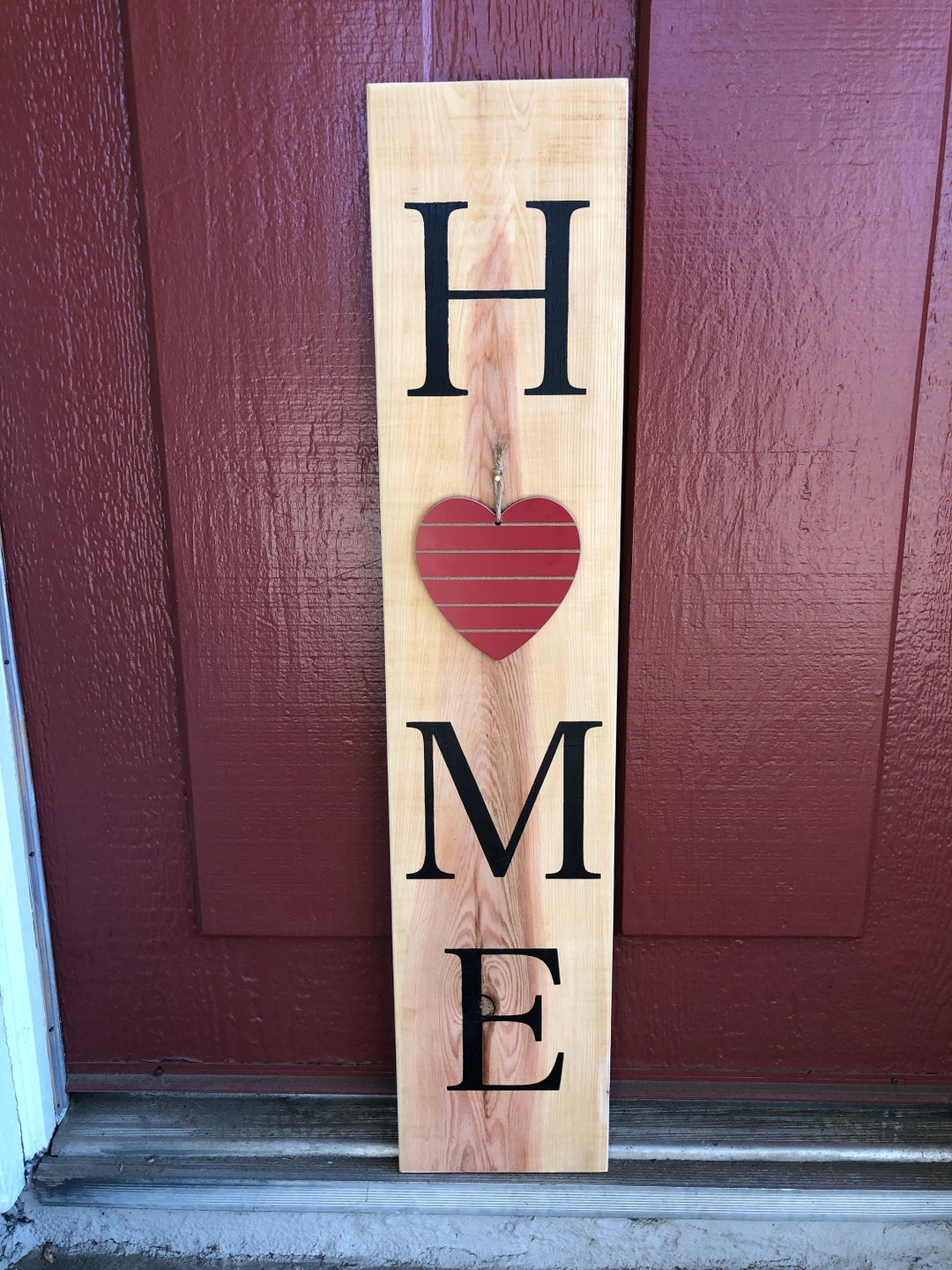 Handmade HOME Sign With Removable Heart Decor - Etsy