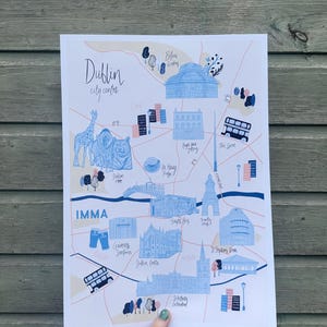 Dublin City Map County Illustrated Map of Dublin Ireland Irish Roadtrip ...