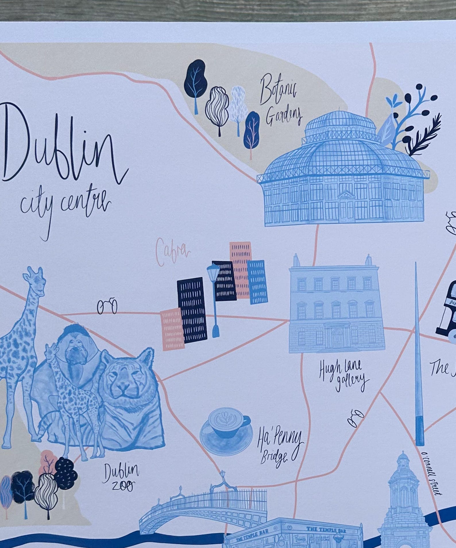 Dublin City Map County Illustrated Map of Dublin Ireland Irish Roadtrip ...