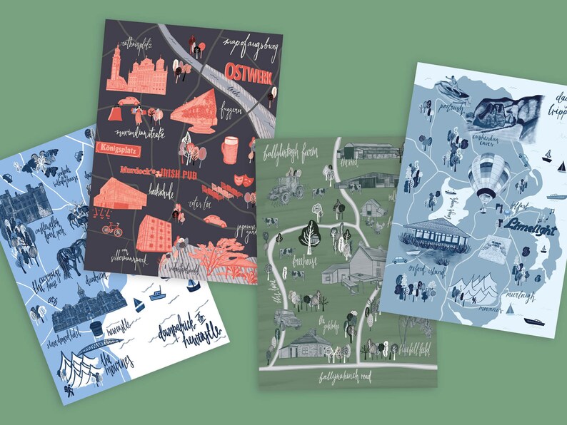 Custom Hand Illustrated Map: Your Personalised Journey, Your Unique ...