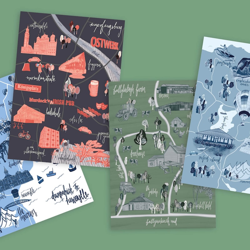 Illustrated Maps - Etsy
