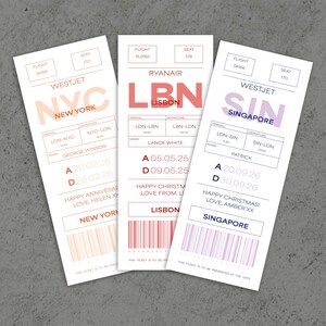 Custom Boarding Pass Ticket | Boarding Pass | Gift | Flight Ticket ...