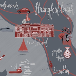 Strangford Lough, Strangford Lough Map, Northern Ireland Map, County ...
